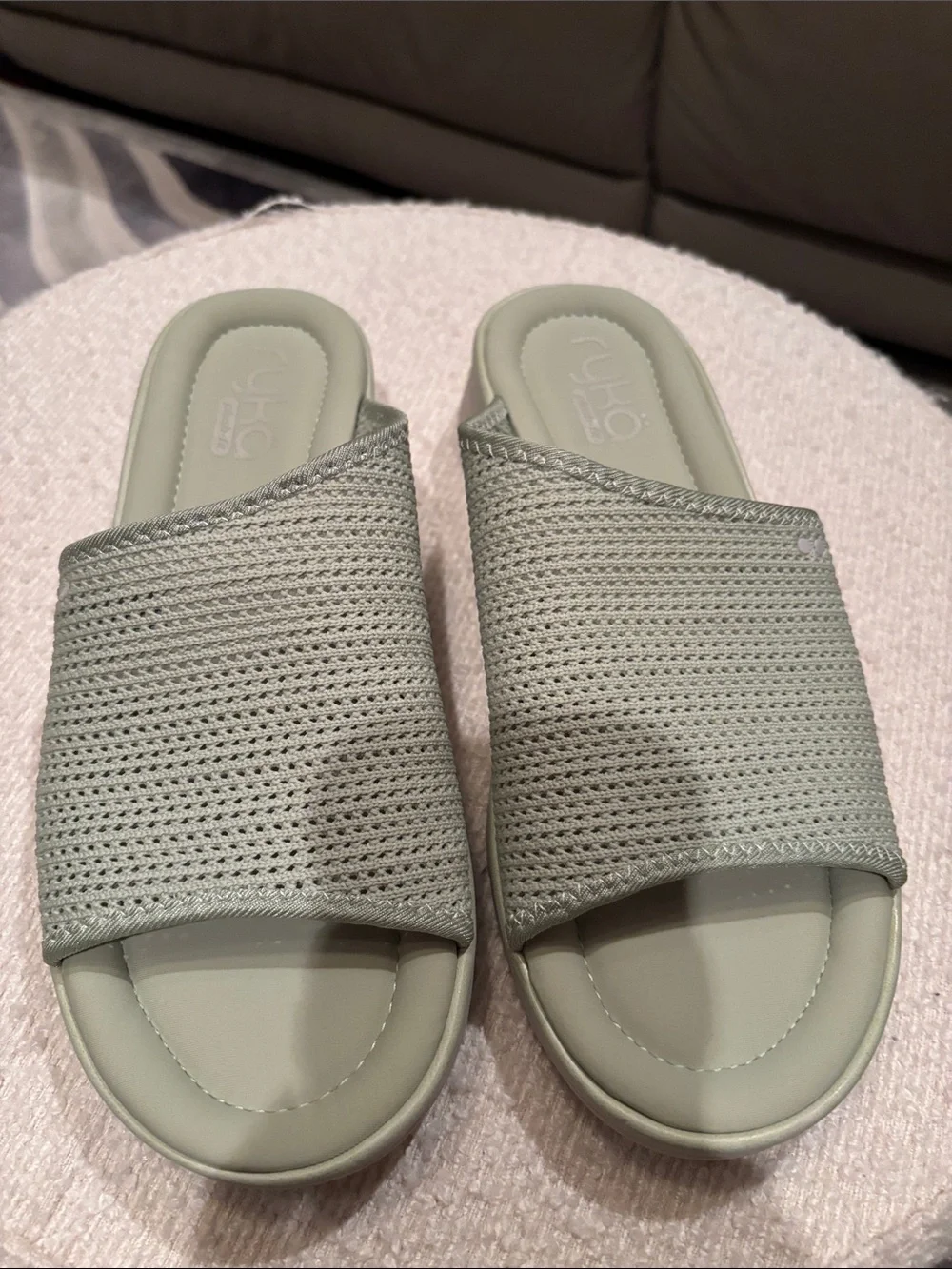 Ryka | Shoes | Ryka Womens Slide Sandals In Sage Green | Poshmark